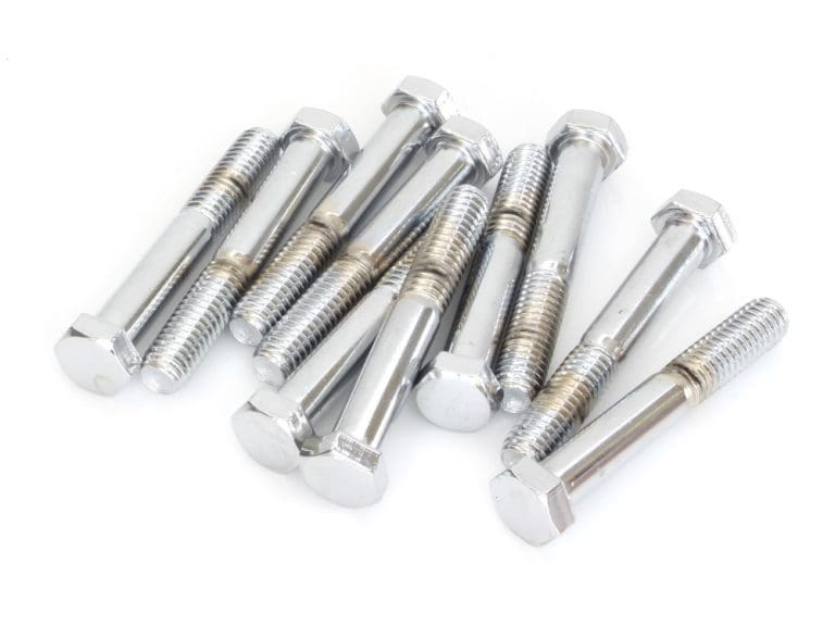 3/8-16 x 2-1/2in. UNC Hex Head Bolt - Chrome. Pack 10. | Revelry ...